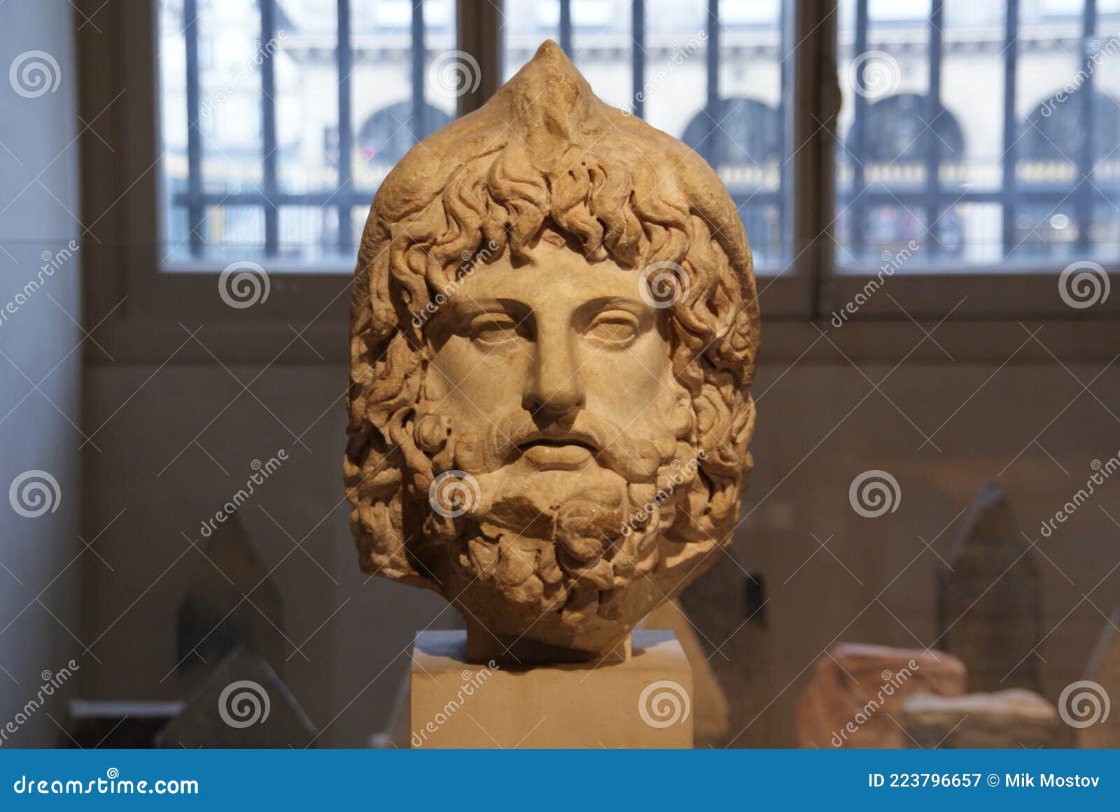 The Head of an Ancient Greek Man Stock Image - Image of sculpture, face ...