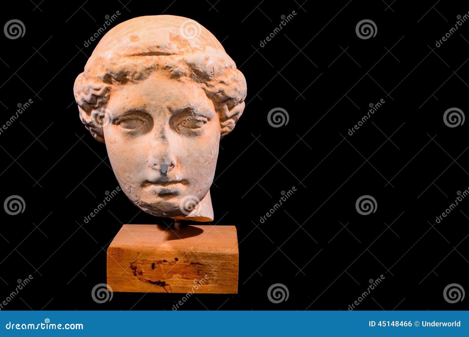Head of the Ancient Greek Statue Isolated Stock Photo - Image of bust ...