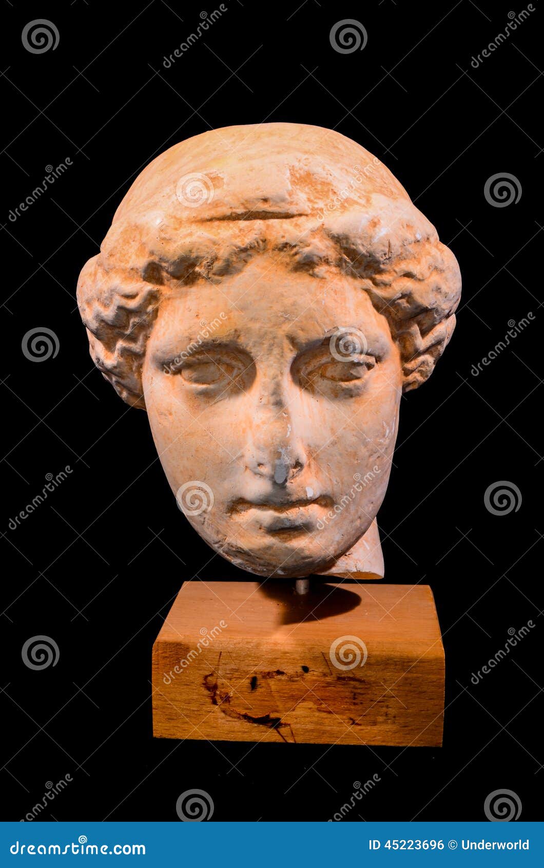 Head of the Ancient Greek Statue Isolated Stock Photo - Image of ...