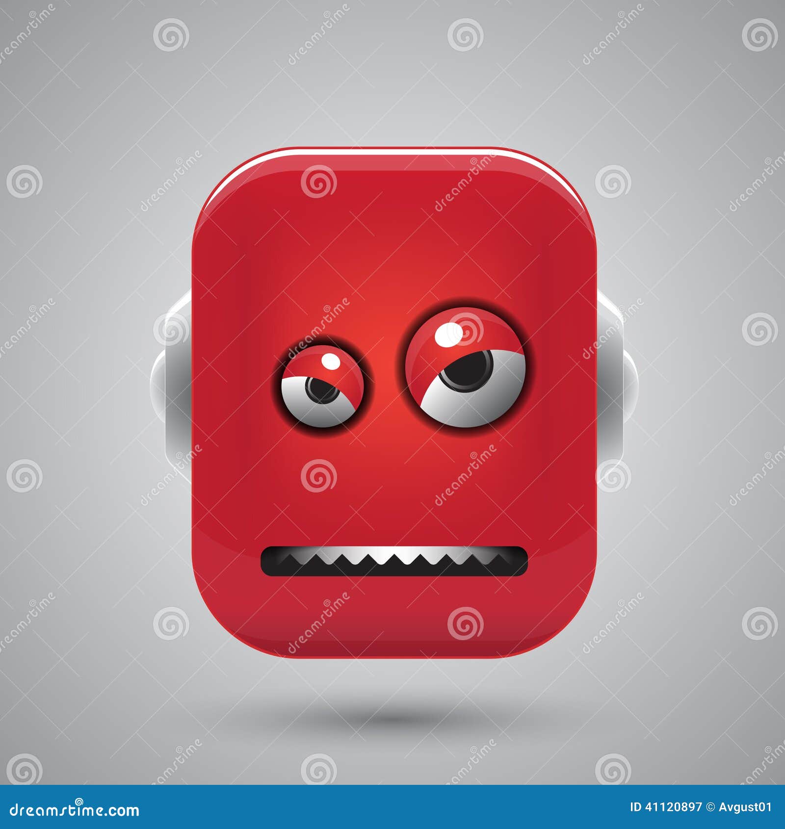 Head of the angry robot stock vector. Illustration of cyberspace - 41120897