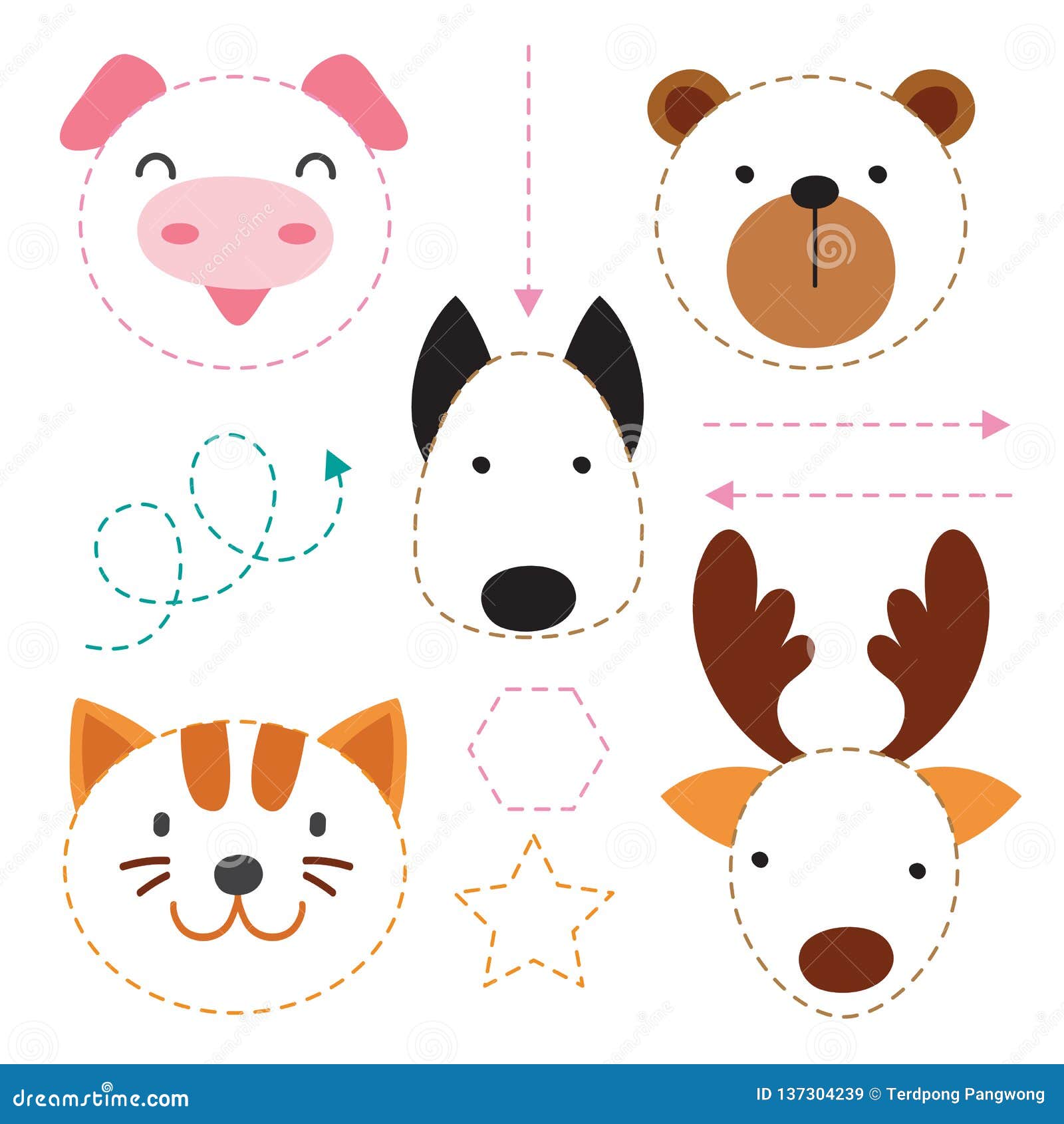 Head animals vector design stock illustration. Illustration of exercise ...