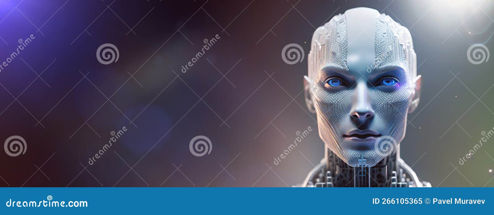Portrait Of Artificial Intelligence Avatar. Iridescent Synthetic ... Portrait Of Artificial Intelligence Avatar. Iridescent Synthetic ...