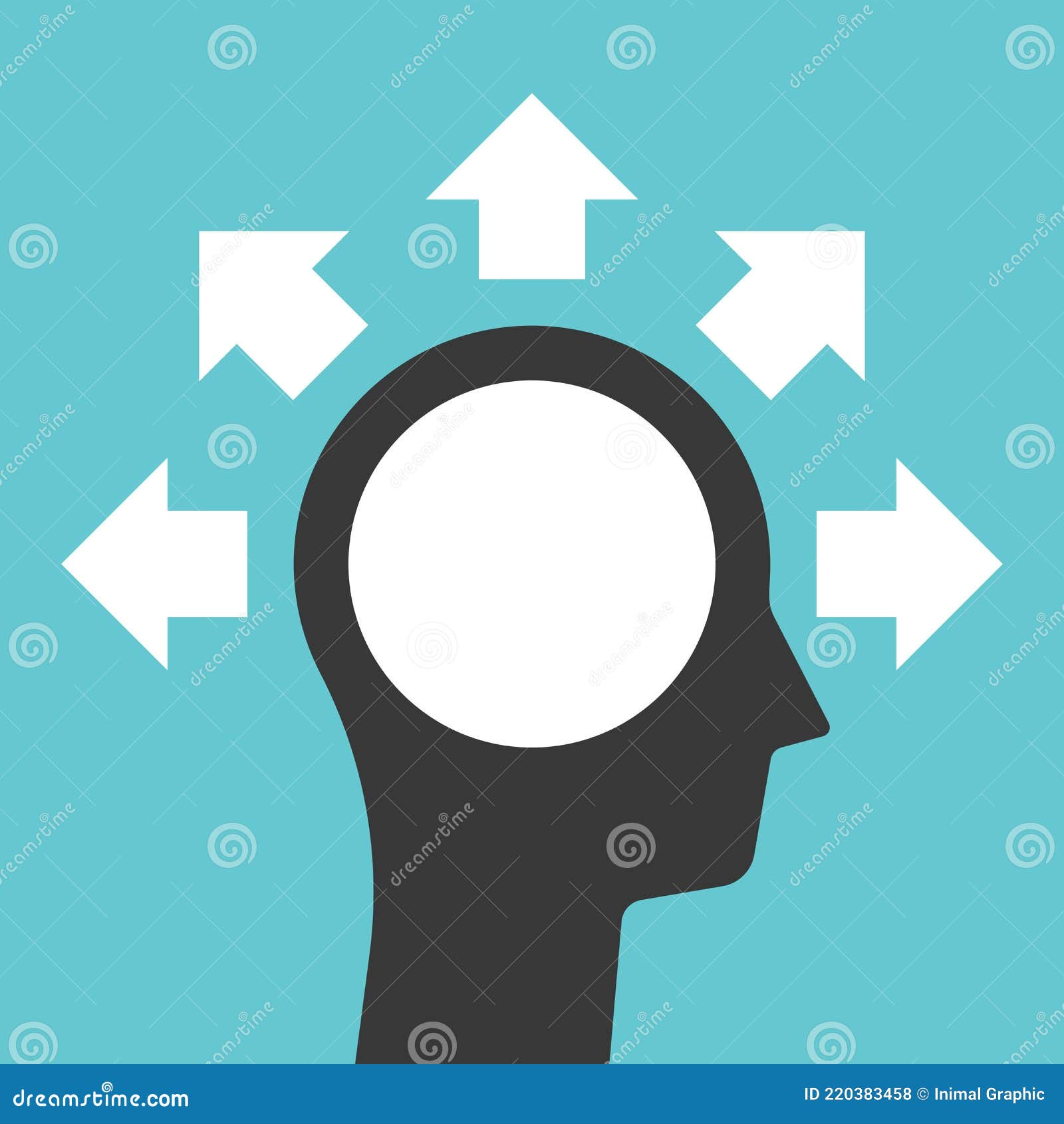 Open Mindedness Inside Human Mind - Pictured As Word Open Mindedness ...