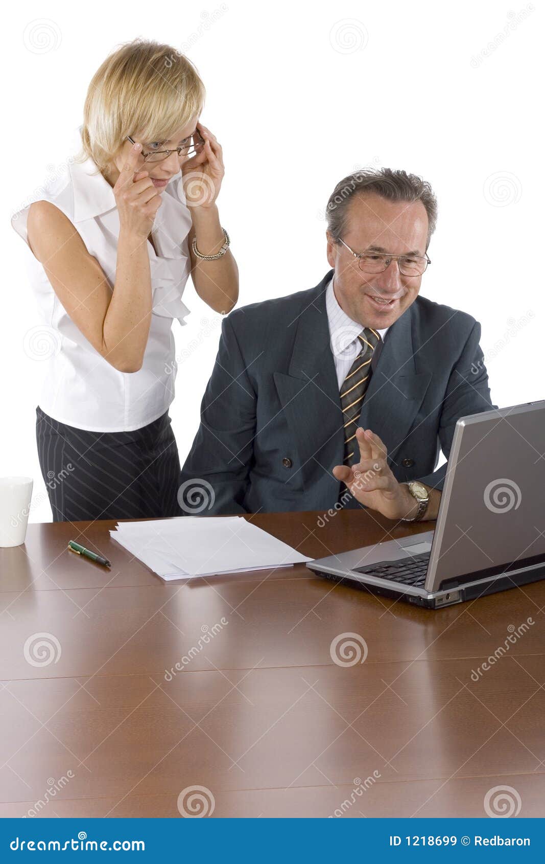 Head and assistant stock image. Image of laptop, businessman - 1218699