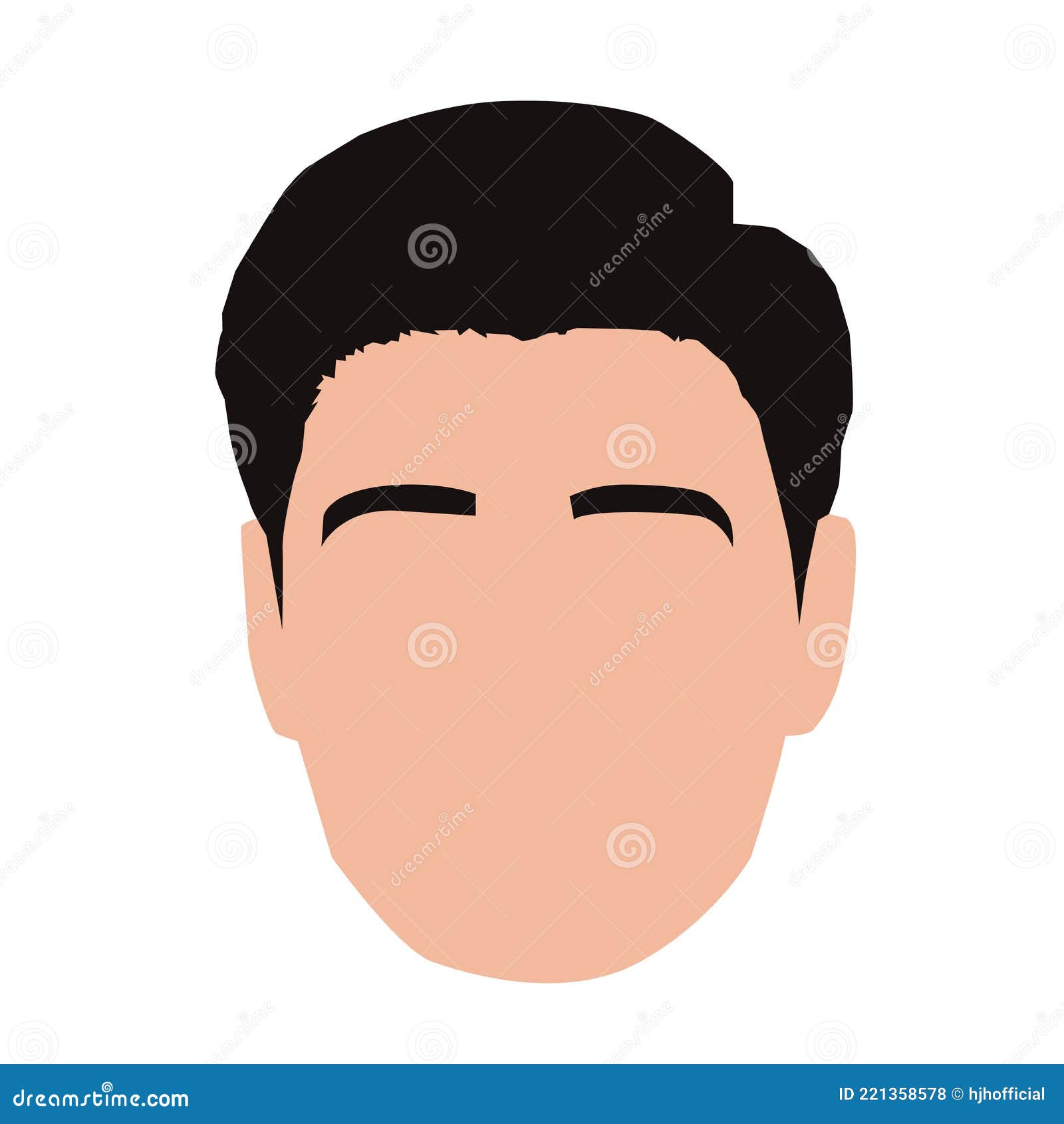 Head Avatar People with Hair Style Design Vector Stock Photo ...