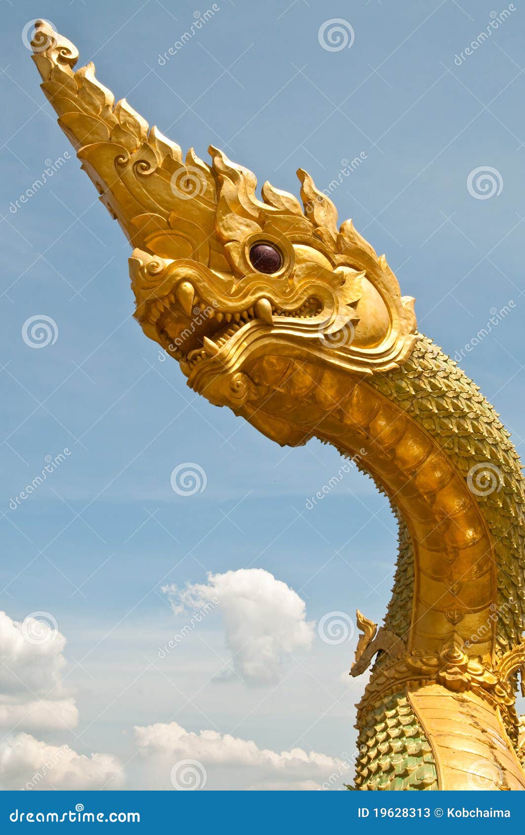 Head of big Naga statue stock image. Image of animal - 19628313