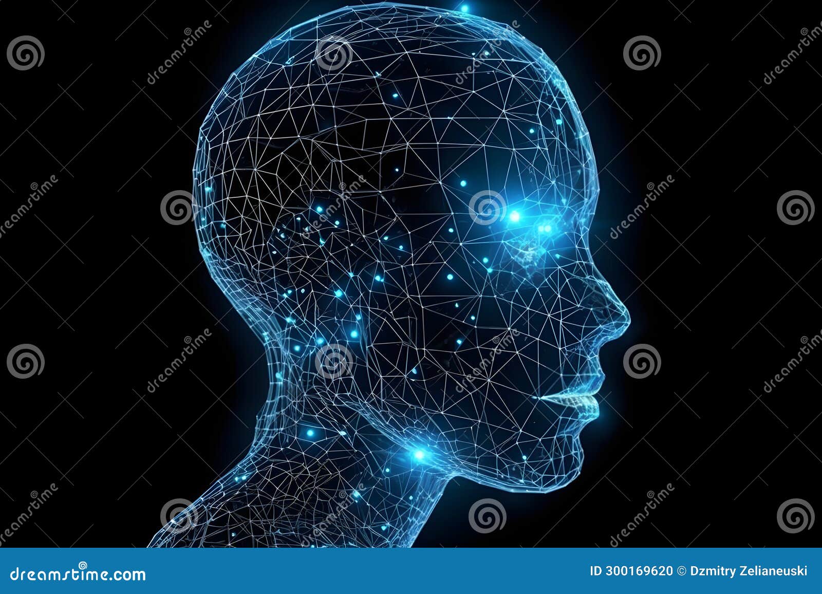Head with Binary Code. Generative AI Stock Illustration - Illustration of profile, shape: 300169620