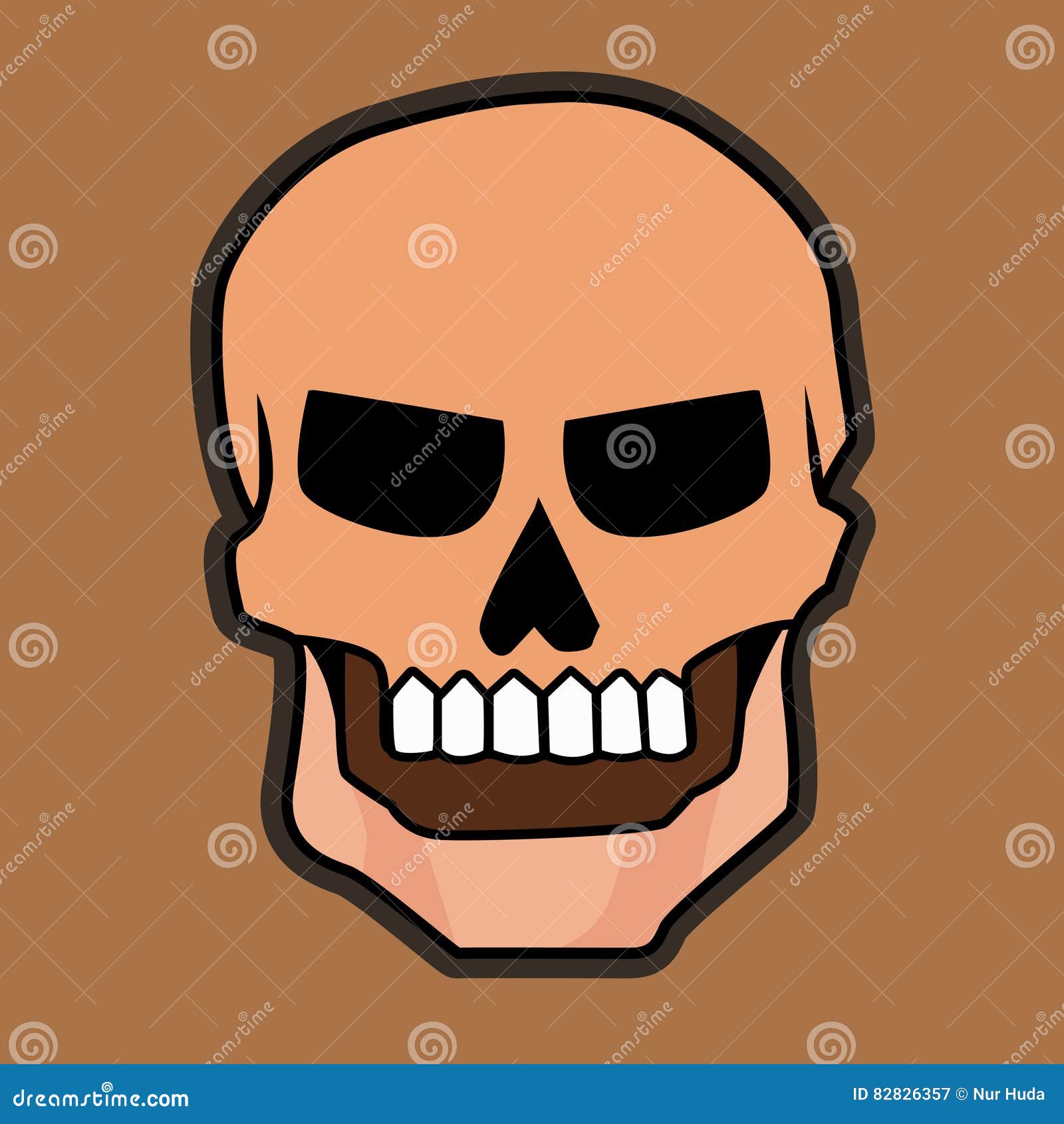 Head bone stock illustration. Illustration of afraid - 82826357