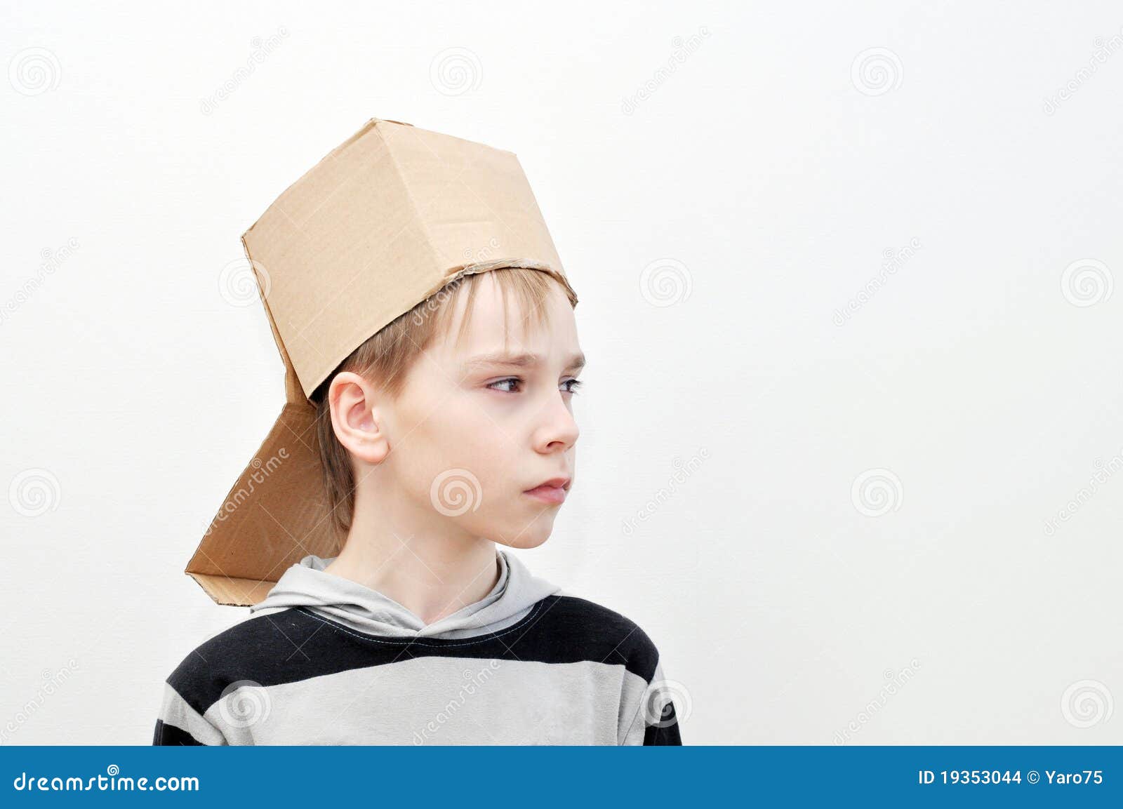 Head in the box stock photo. Image of blond, child, delivery - 19353044