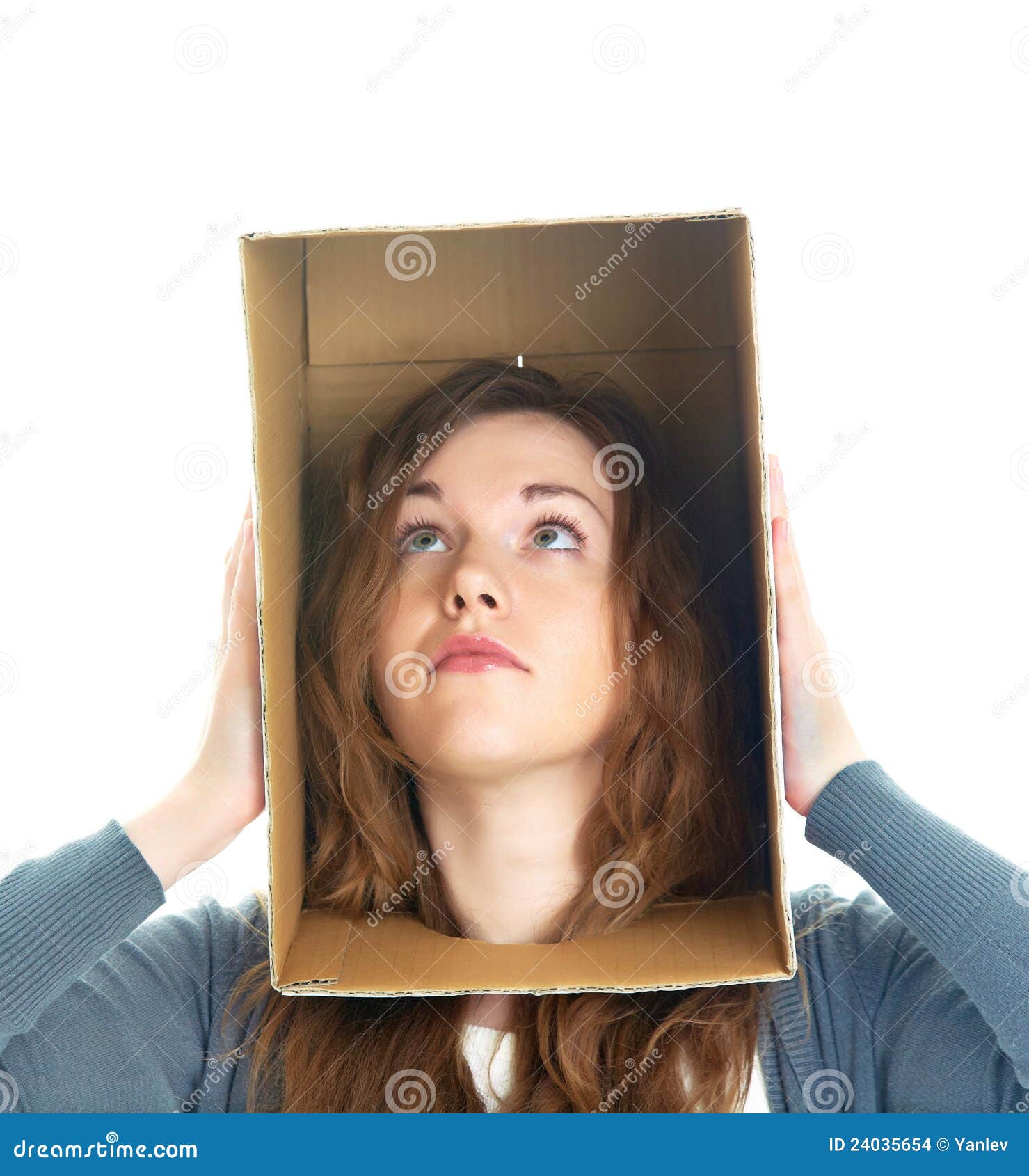 Head in box stock photo. Image of emotional, loss, claustromania - 24035654