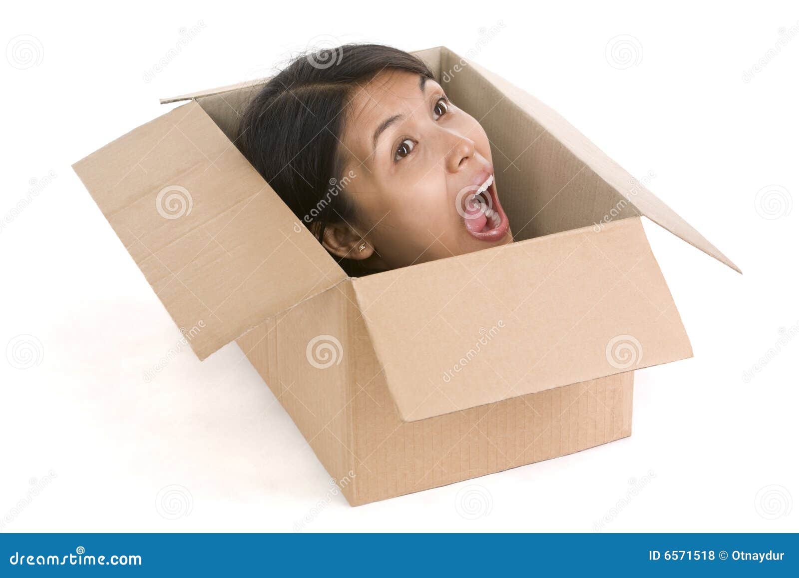 Head in Box Series - Screaming Stock Photo - Image of background ...