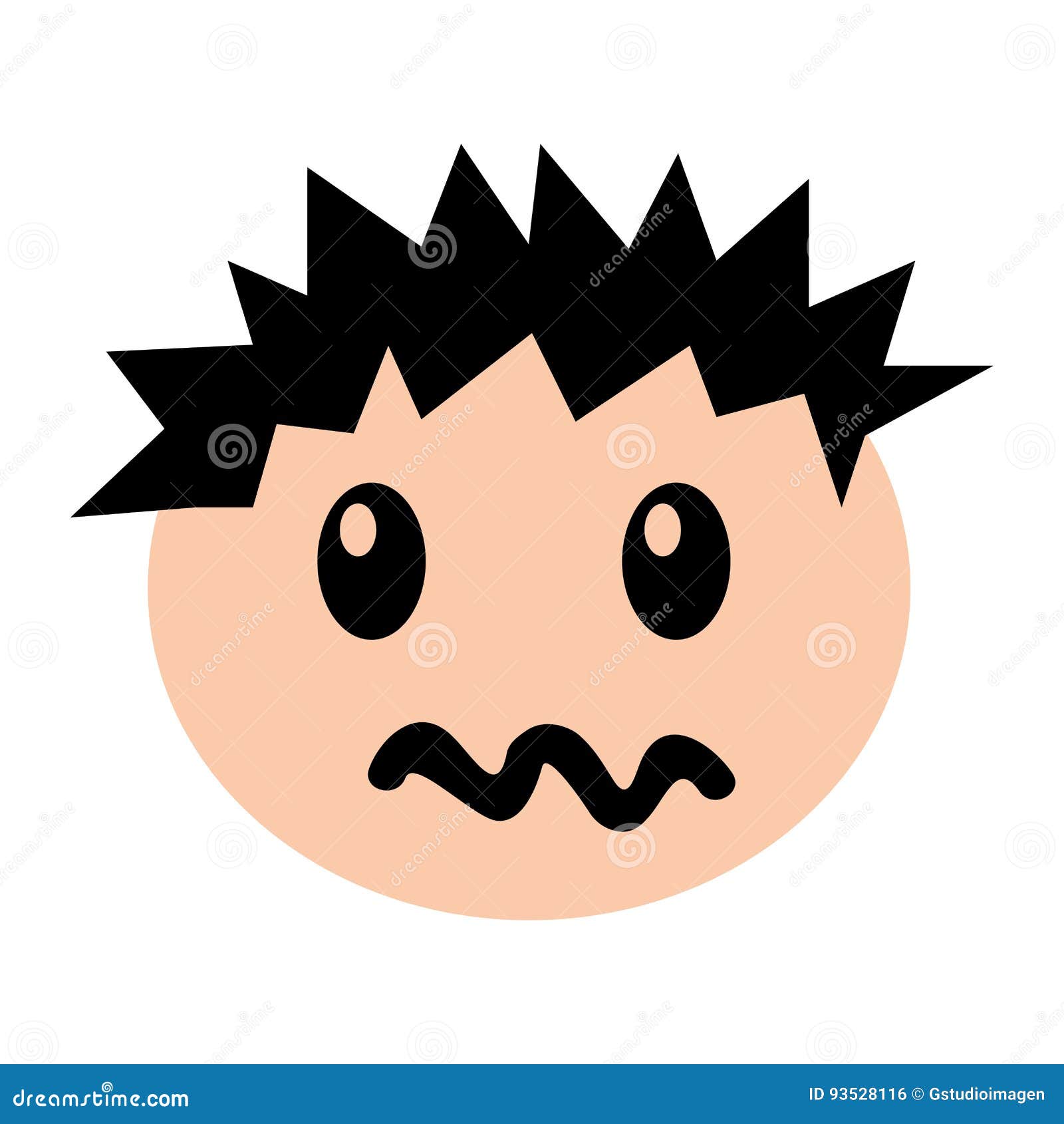 Head boy angry expression stock vector. Illustration of avatar - 93528116