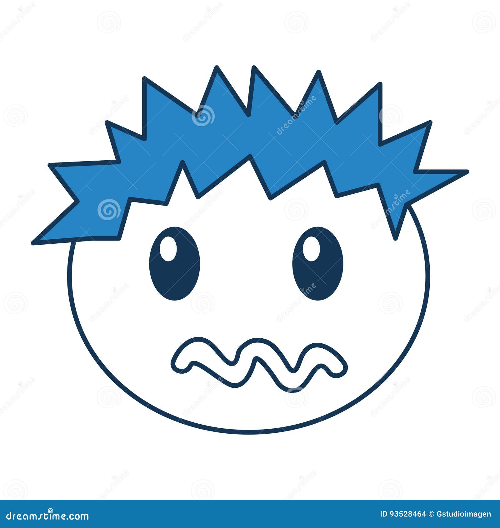 Head boy angry expression stock vector. Illustration of portrait - 93528464