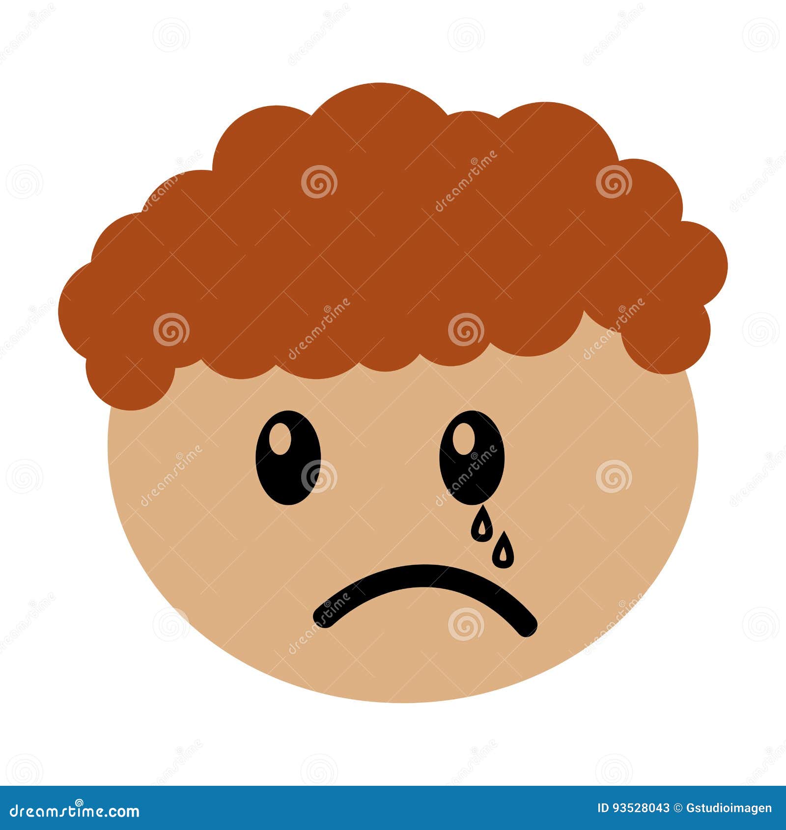 Head boy crying expression stock vector. Illustration of attractive ...