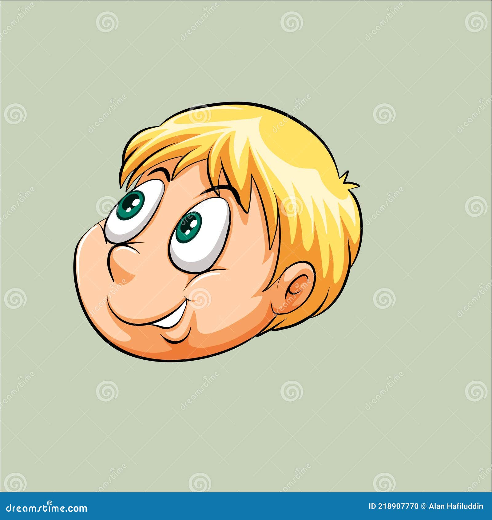 Head of Boy Expression Vector Design Stock Vector - Illustration of ...