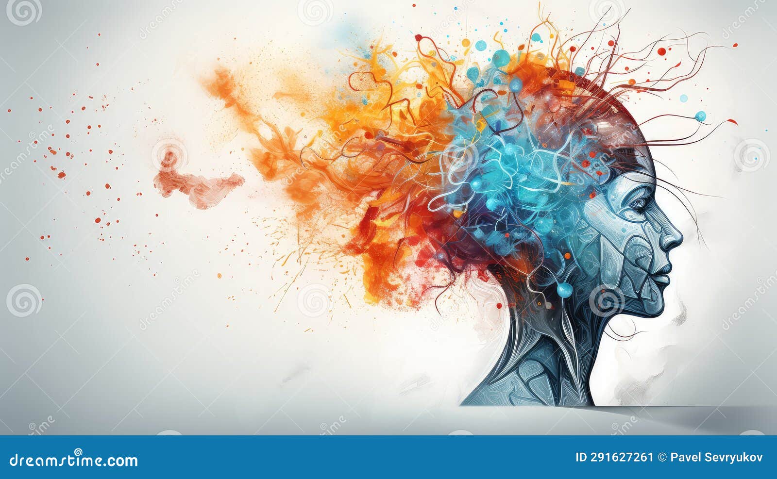 Head brain abstract human stock illustration. Illustration of data ...