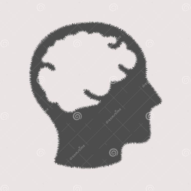 Head with Brain Vector Icon Eps 10. Simple Isolated Illustration Stock ...