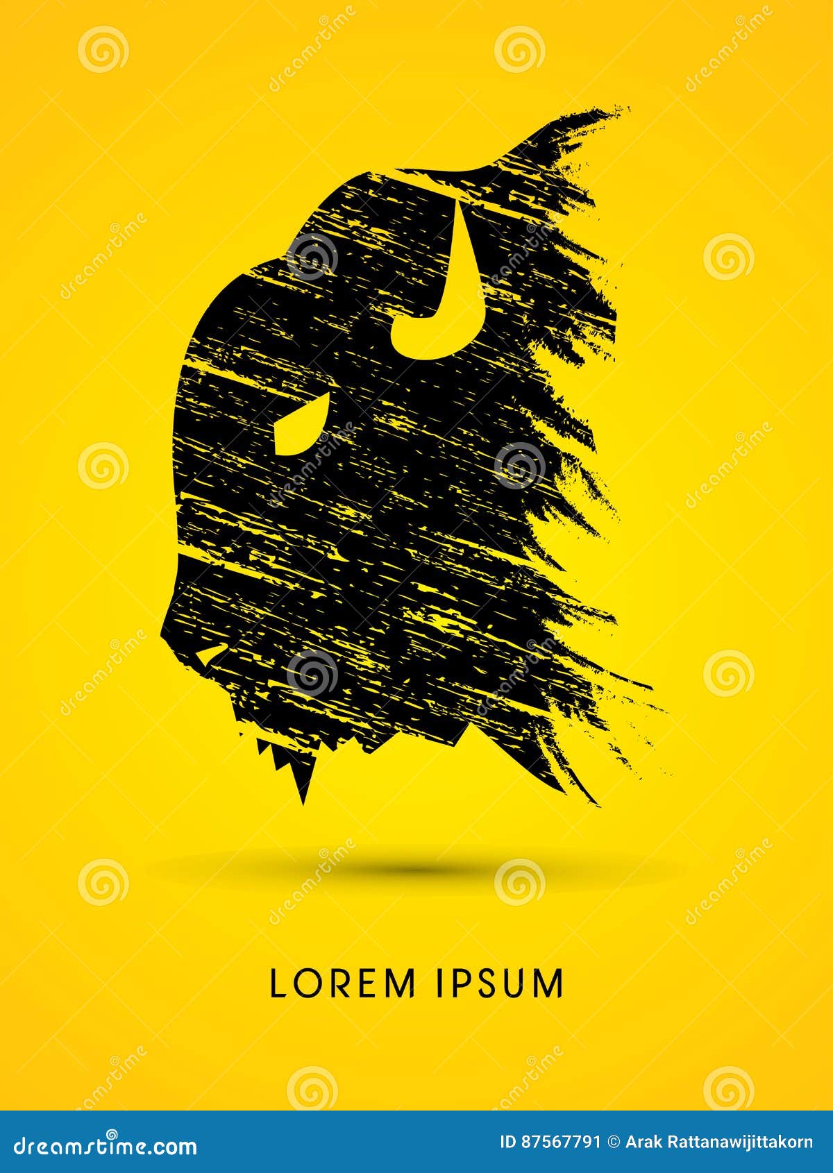 Head Buffalo Graphic Vector Stock Vector - Illustration of icon, label ...