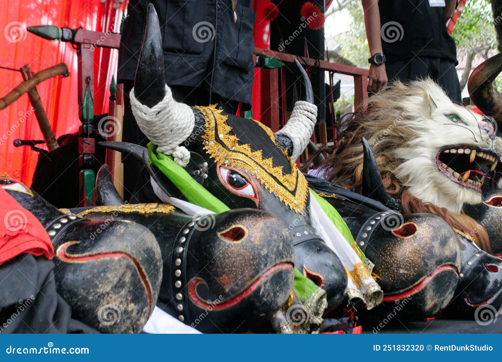The Head of the Bull in the Art of Bull Dance from Indonesia Stock ...