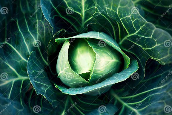 Head of Cabbage in the Form of an Eye. Stock Photo - Image of cabbage ...