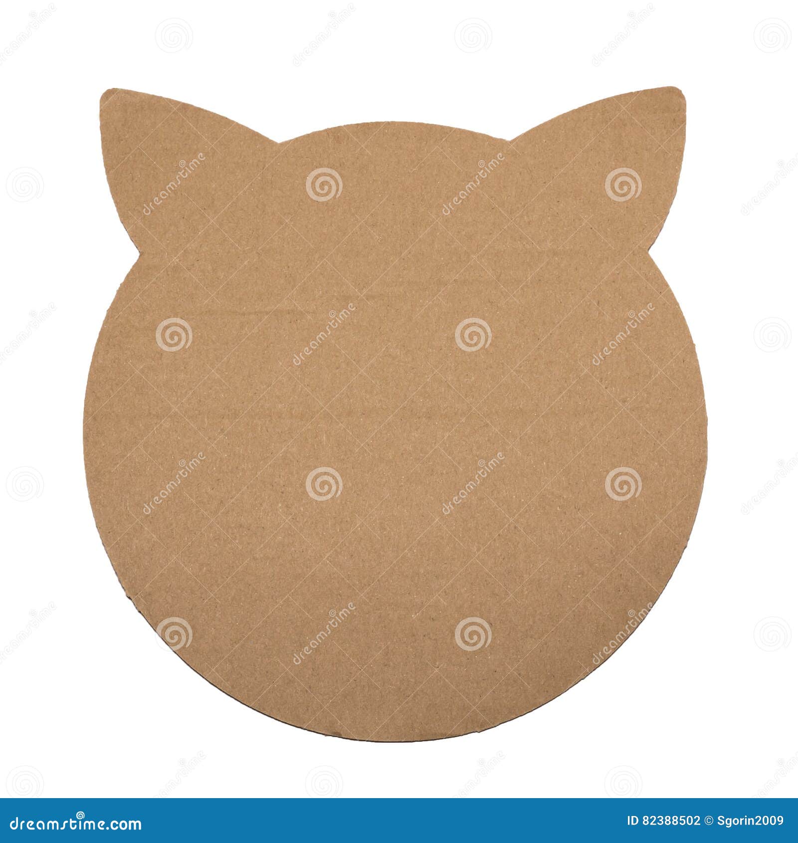 Head of Cat Cardboard Contour Isolated Stock Photo - Image of profile ...