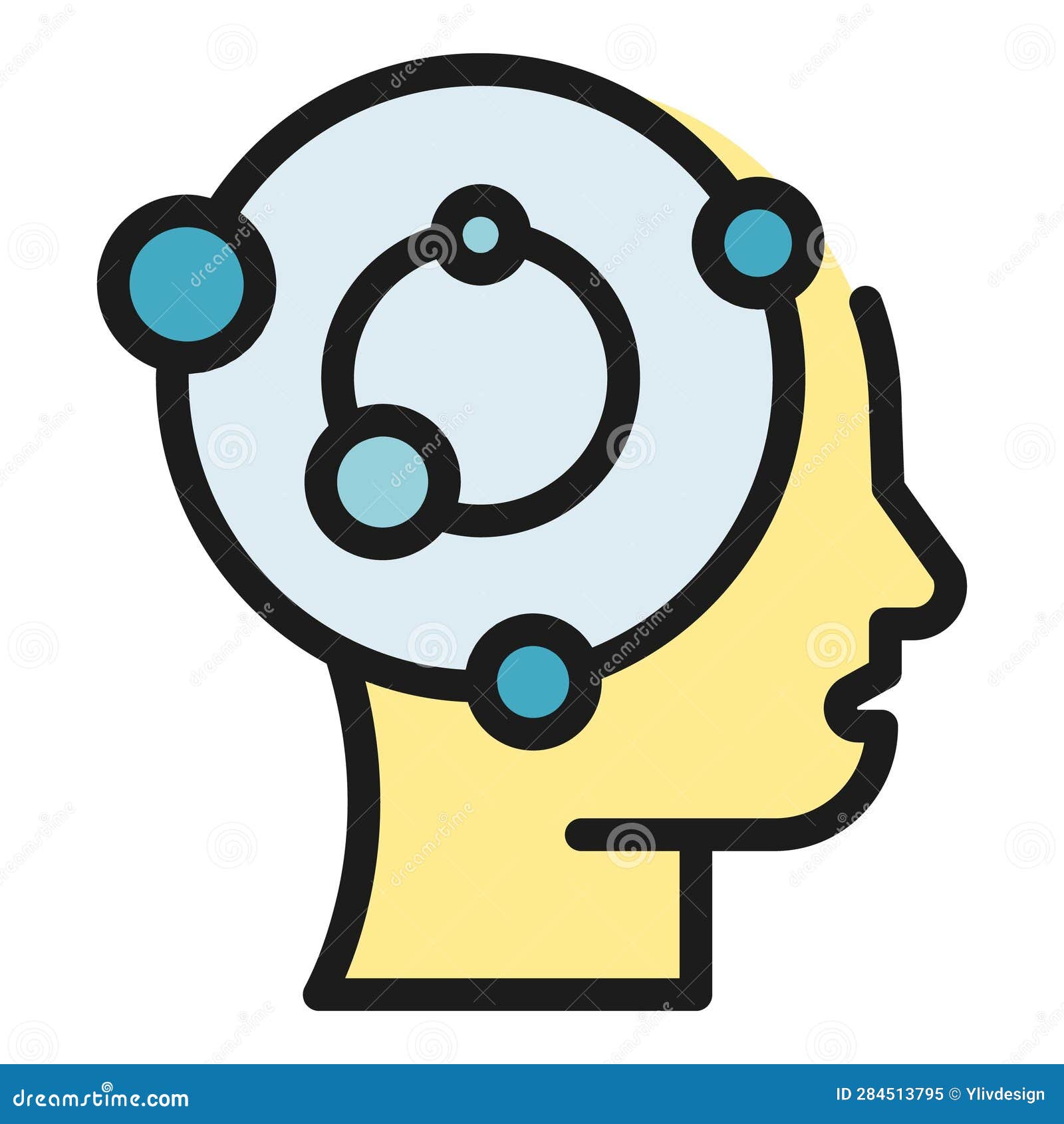 Head Changes Icon Vector Flat Stock Illustration - Illustration of ...