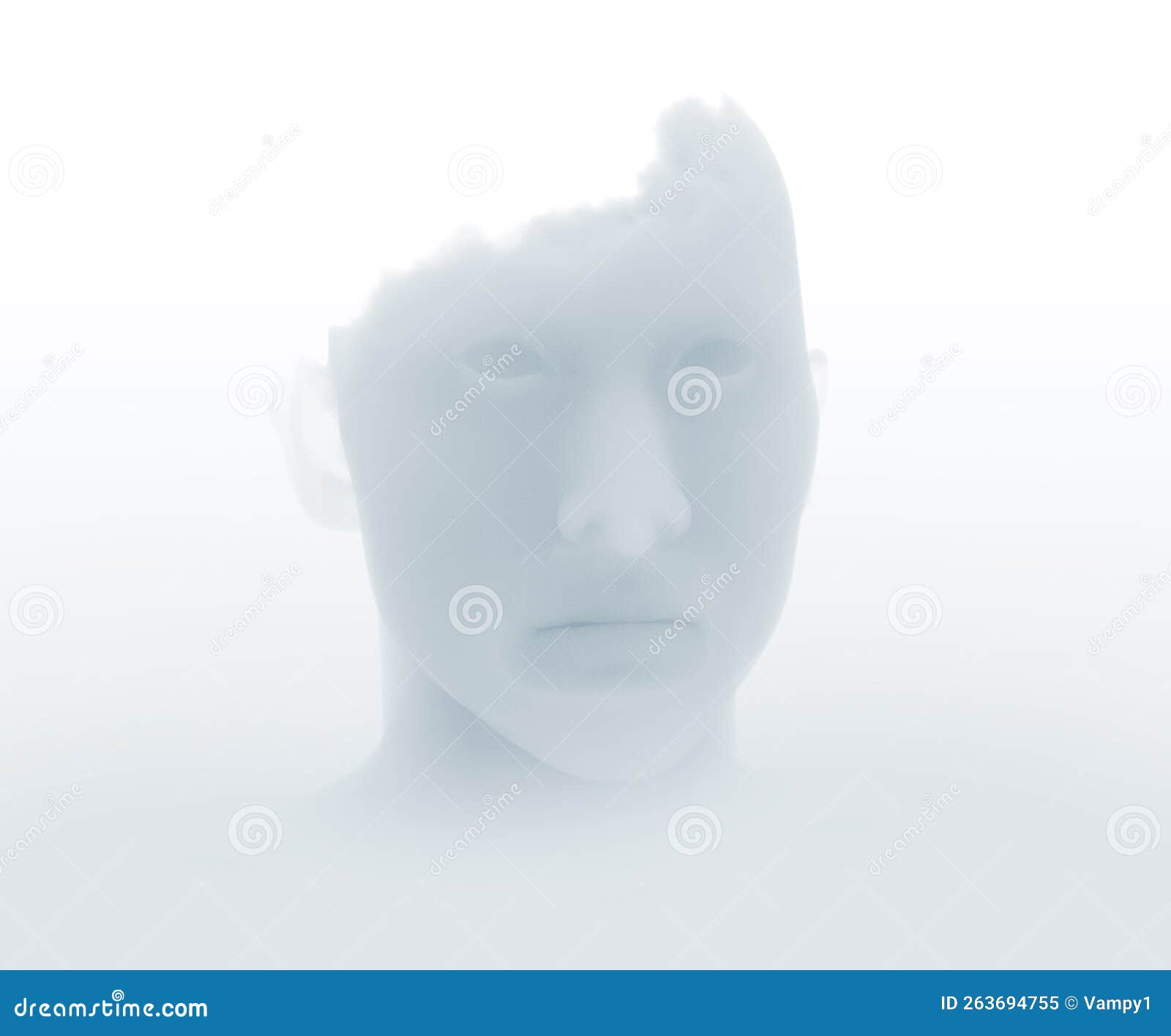 Head in the Clouds, Cloud Effect. a Person`s Face Formed by Clouds ...