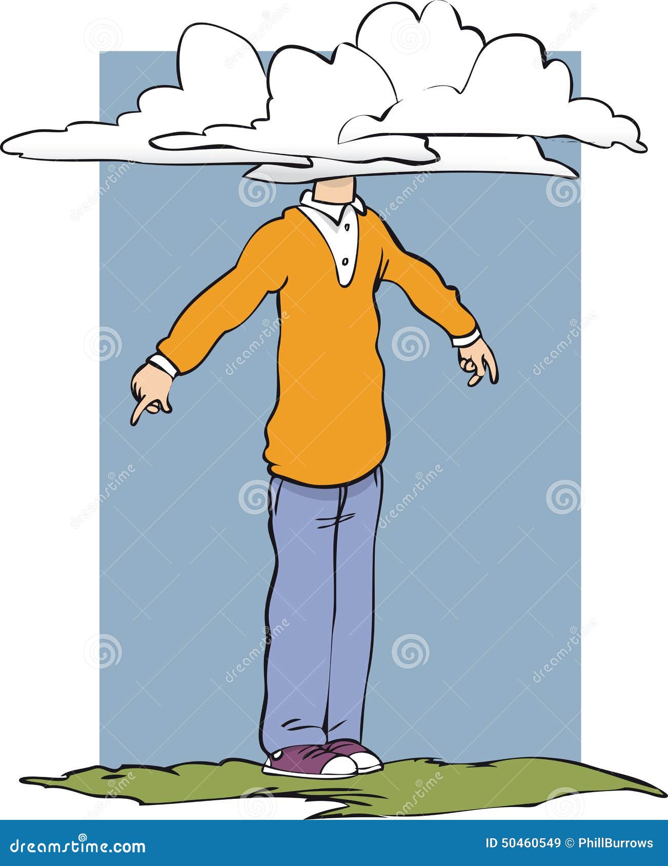 Head In The Clouds Saying Cartoon Vector Illustration | CartoonDealer ... Head In The Clouds Saying Cartoon Vector Illustration | CartoonDealer ...