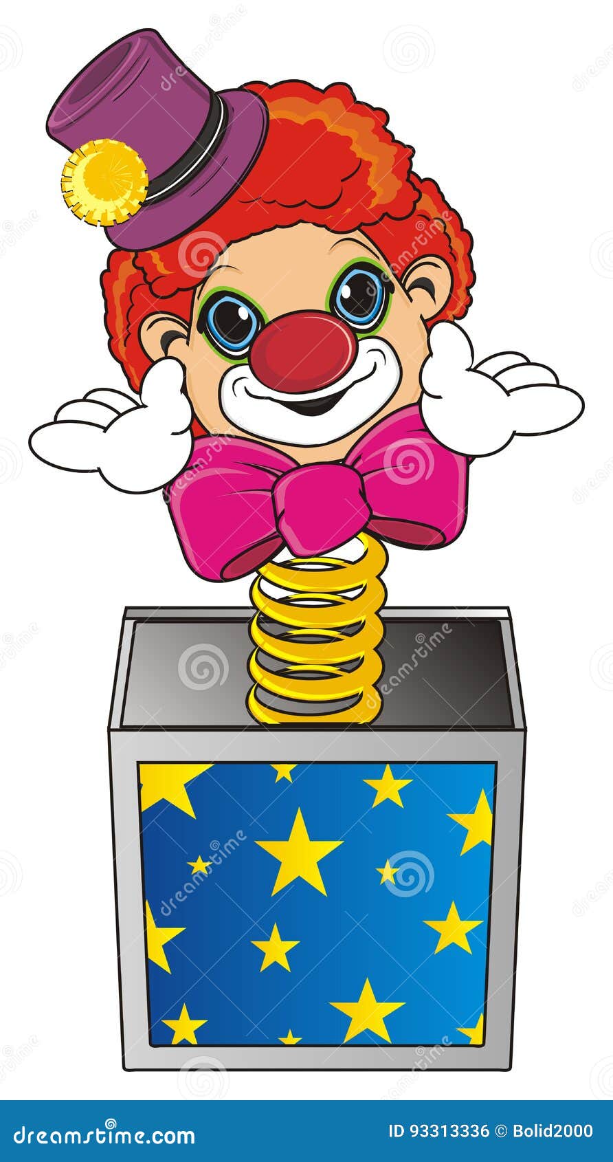 Head of clwon in spring stock illustration. Illustration of makeup ...