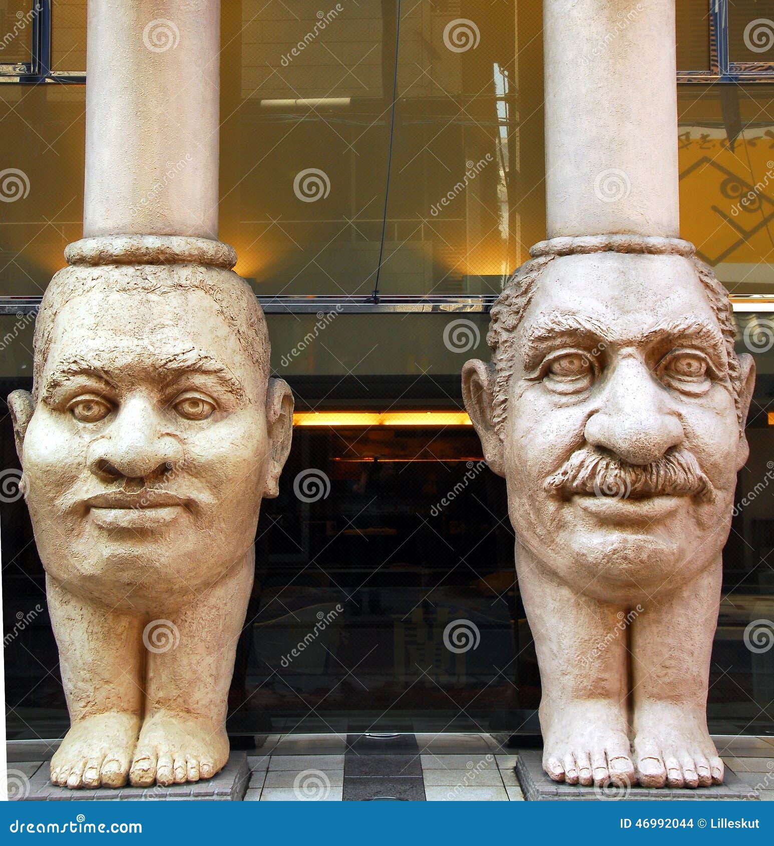 Head columns funny stock photo. Image of interesting - 46992044