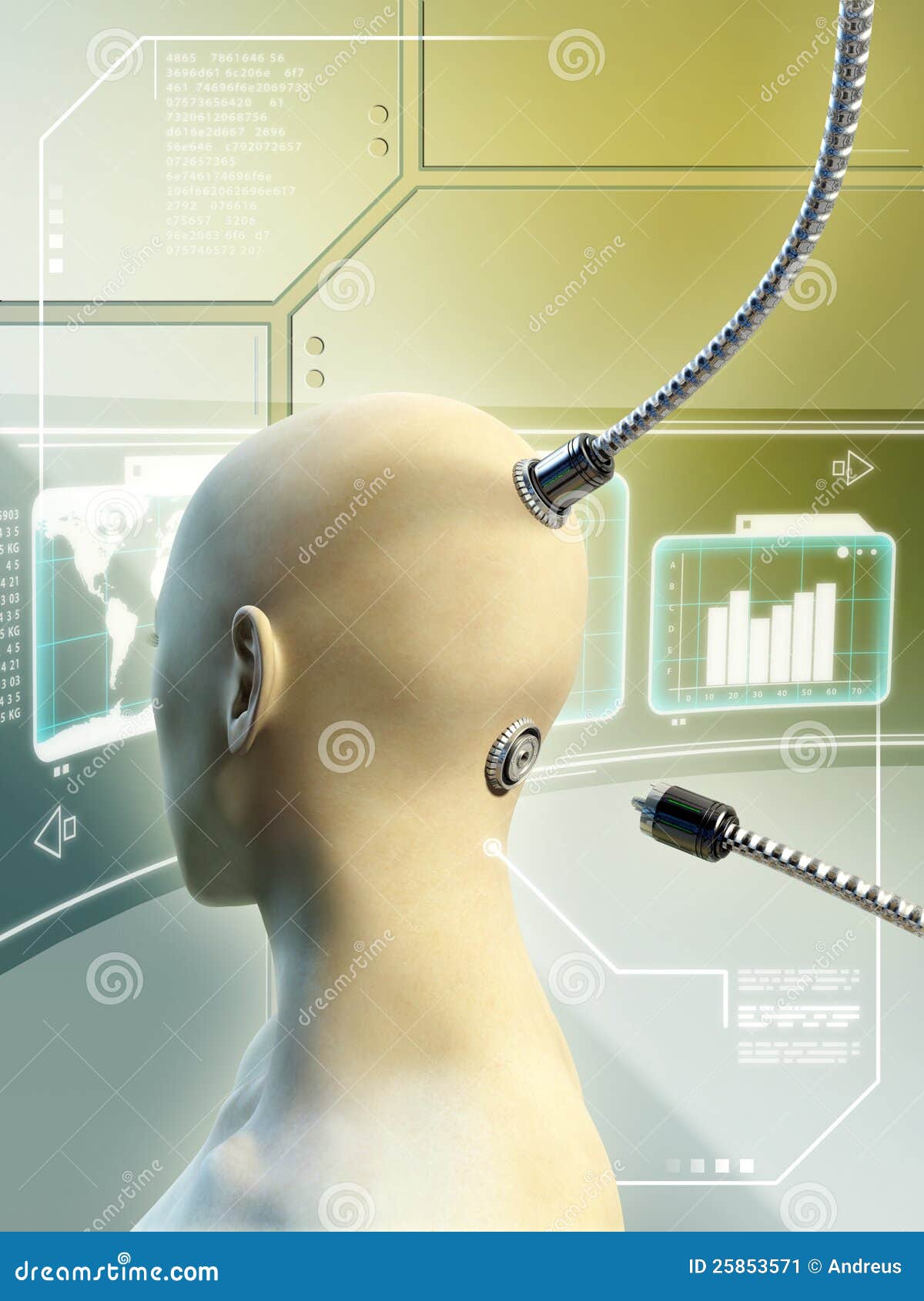 Head connections stock illustration. Illustration of equipment - 25853571