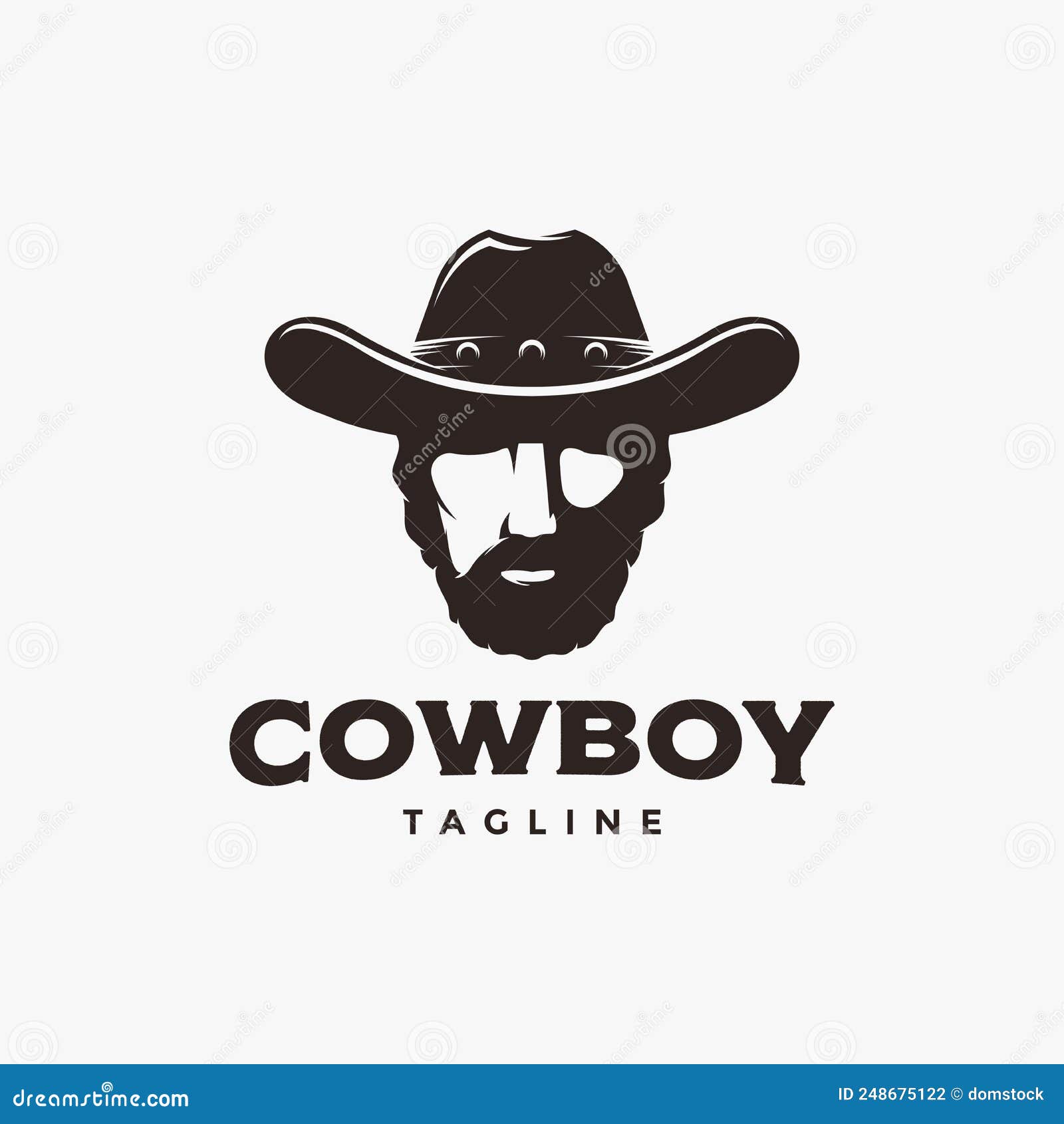 Head of Cowboy Logo Mascot Vector Stock Vector - Illustration of cowboy ...