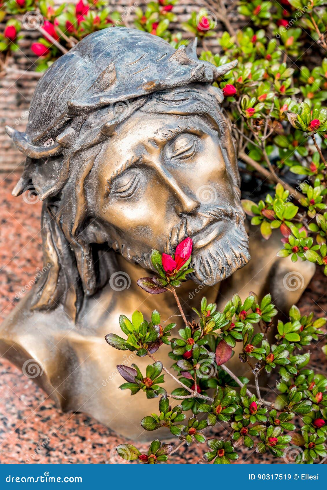 Head Crowned with Thorns of Jesus Christ. Stock Image - Image of ...