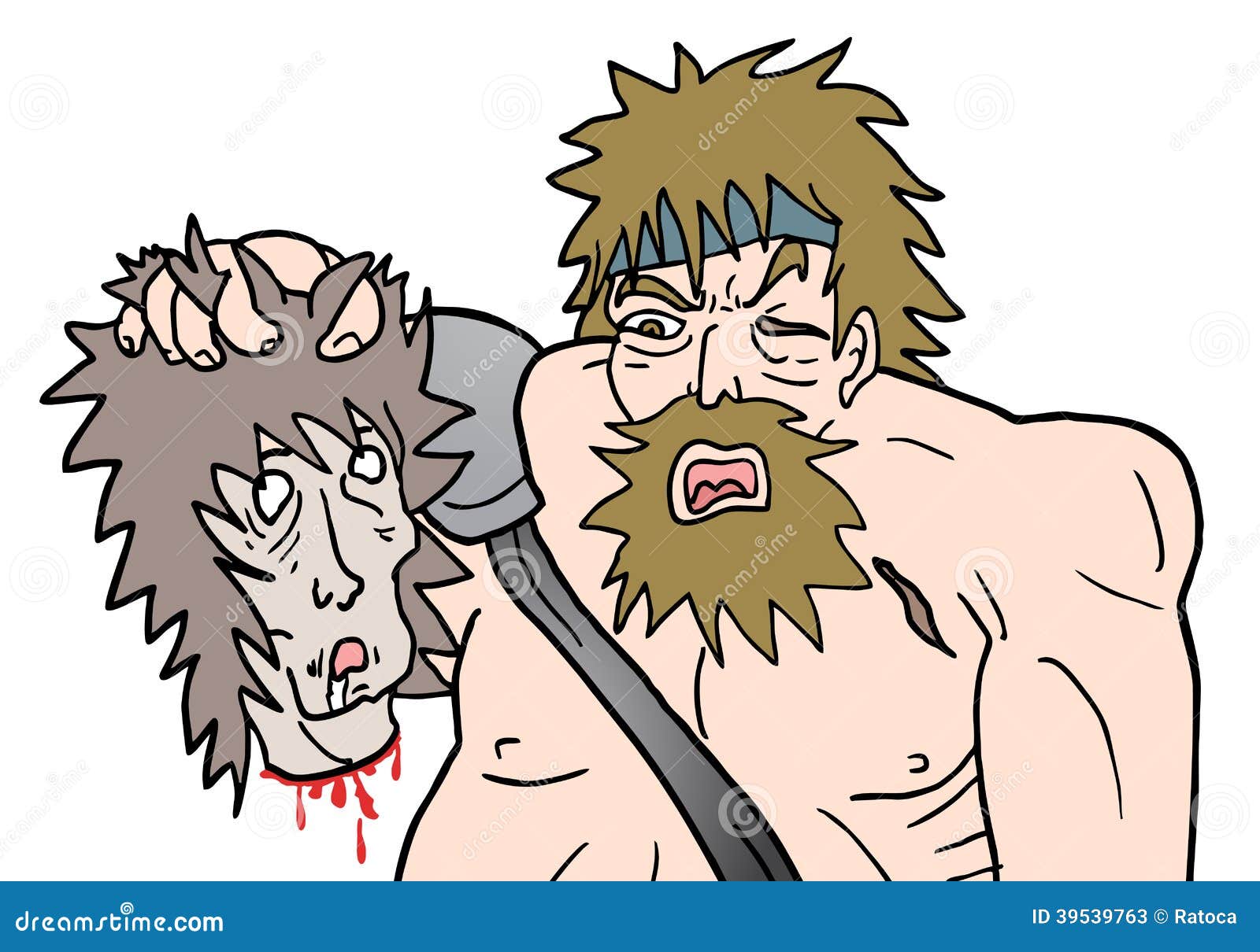 Head cut stock vector. Illustration of warrior, design - 39539763