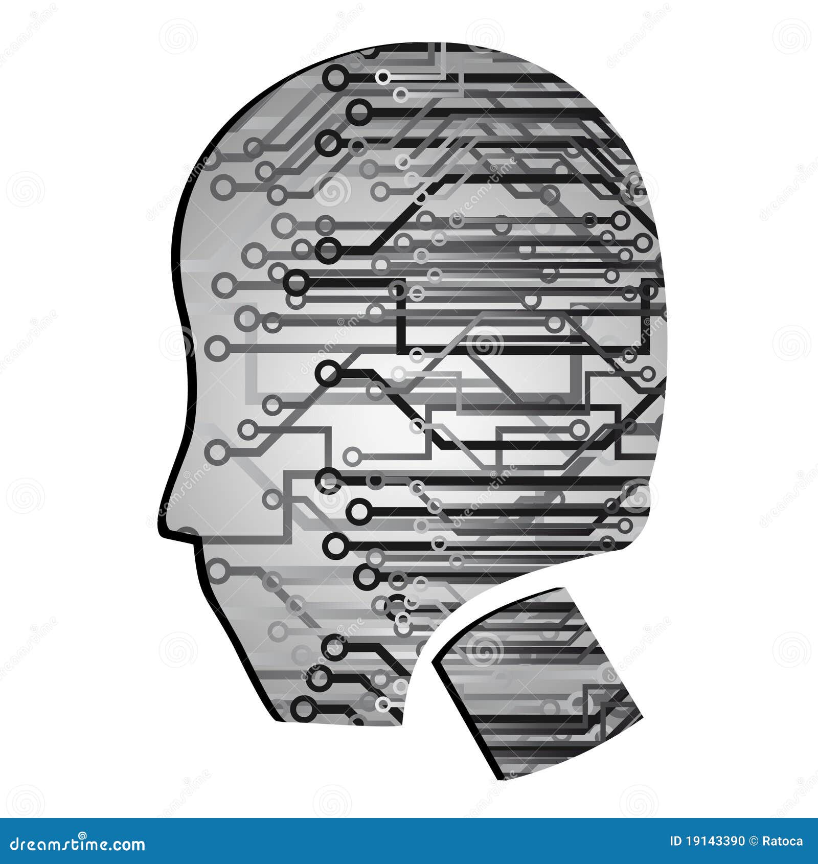 Head cyberpunk stock vector. Illustration of future, cyberpunk - 19143390