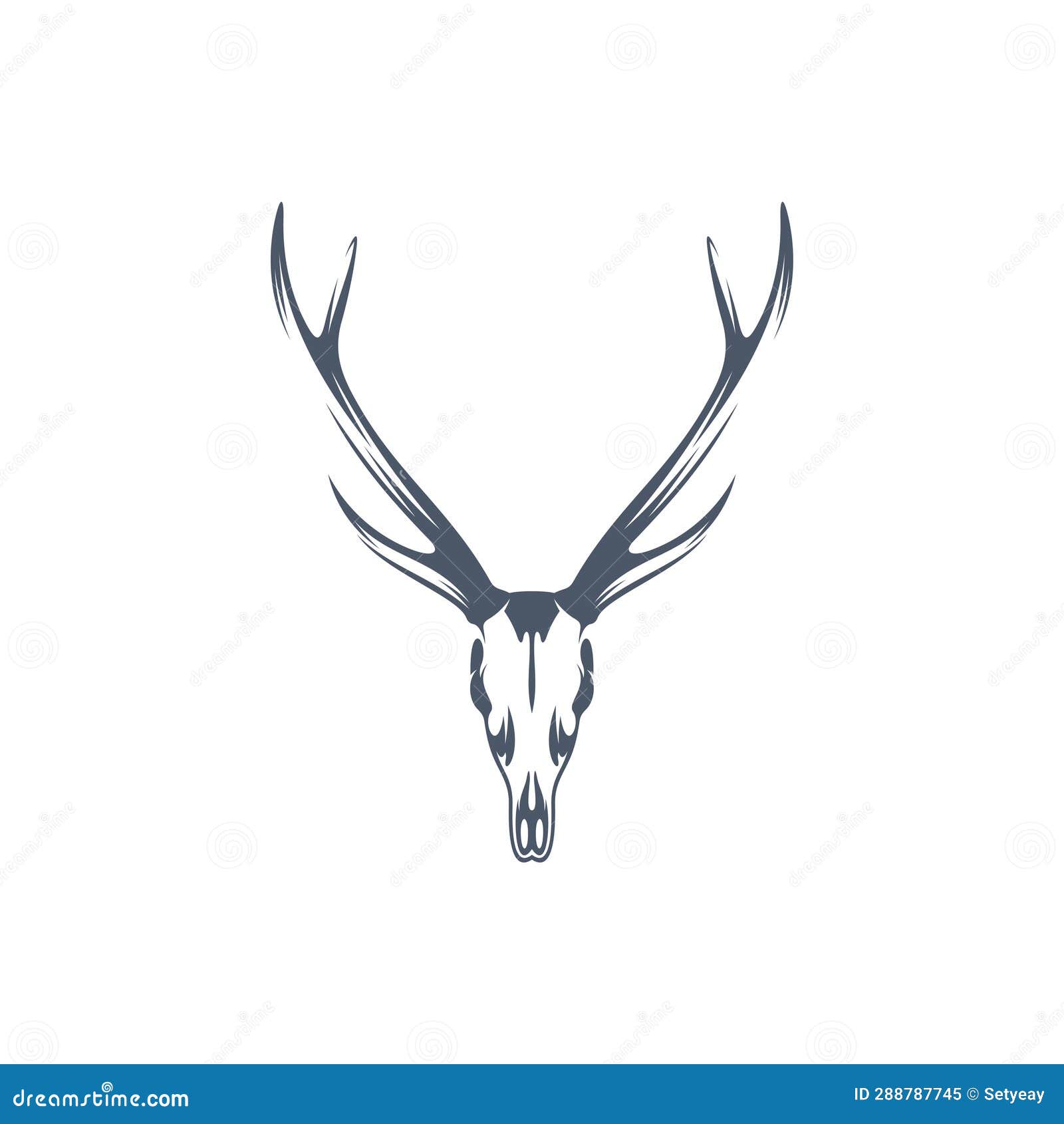 Head Deer Bone Vector Illustration Design. Head Deer Logo Design ...