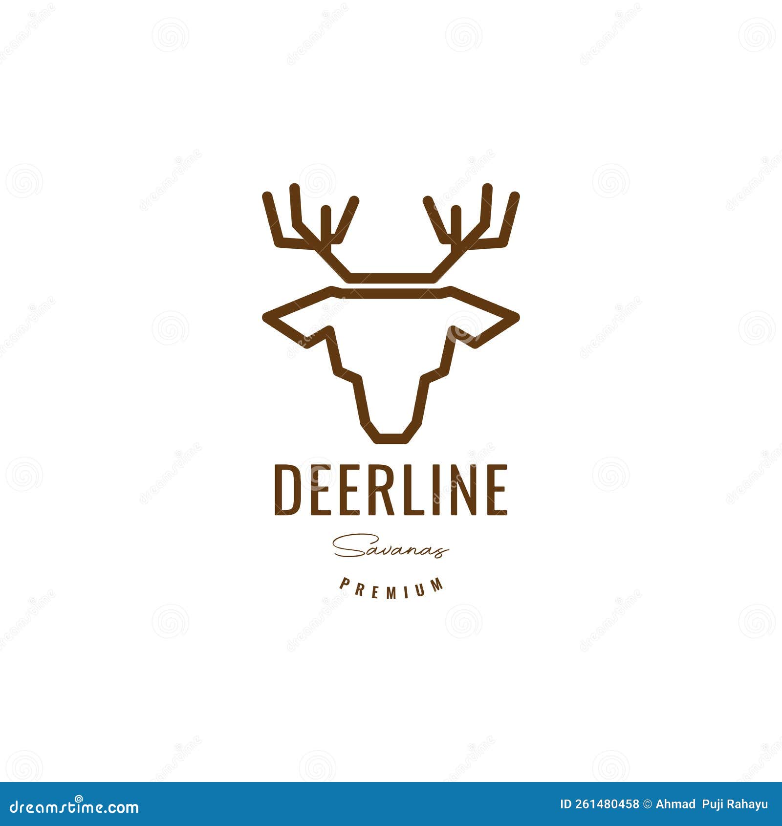 Head Deer Lines Simple Logo Design Stock Vector - Illustration of ...