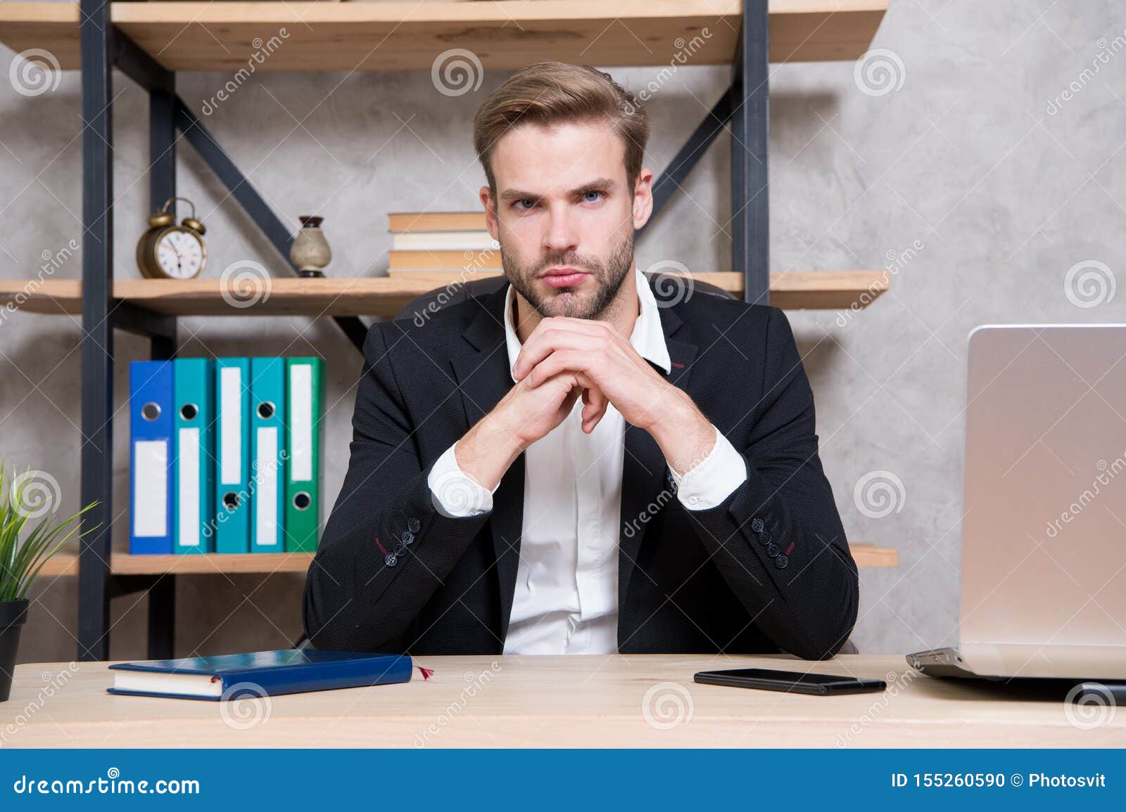 Head of Department. Manager Solving Business Problems. Businessman in ...