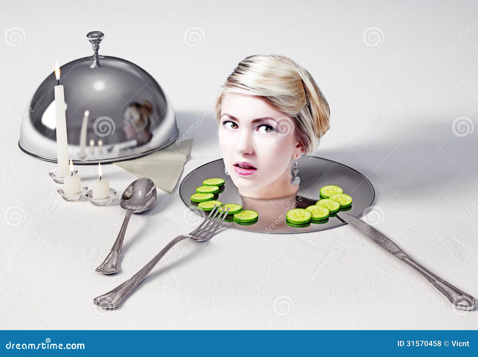 Head on a dish stock photo. Image of concept, bizarre - 31570458