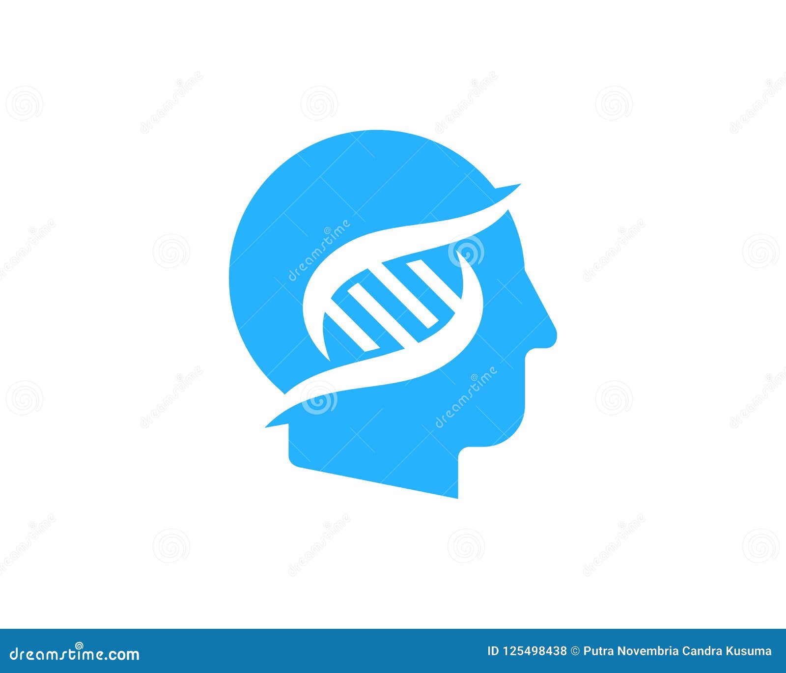 Head Dna Logo Icon Design stock vector. Illustration of graphic - 125498438