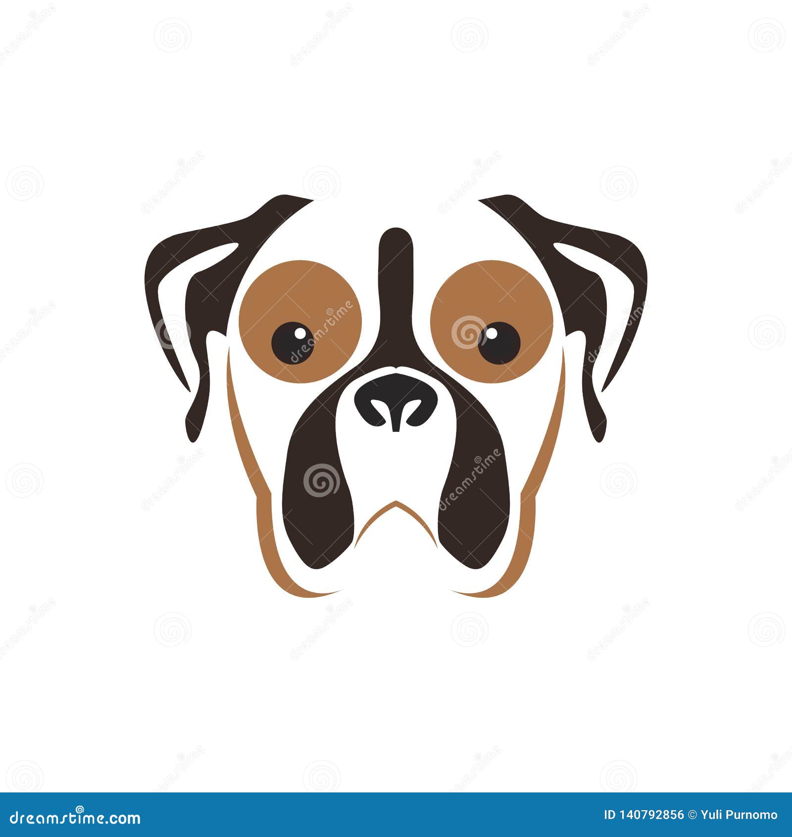 Head Dog Vector Illustration Stock Illustration - Illustration of ...
