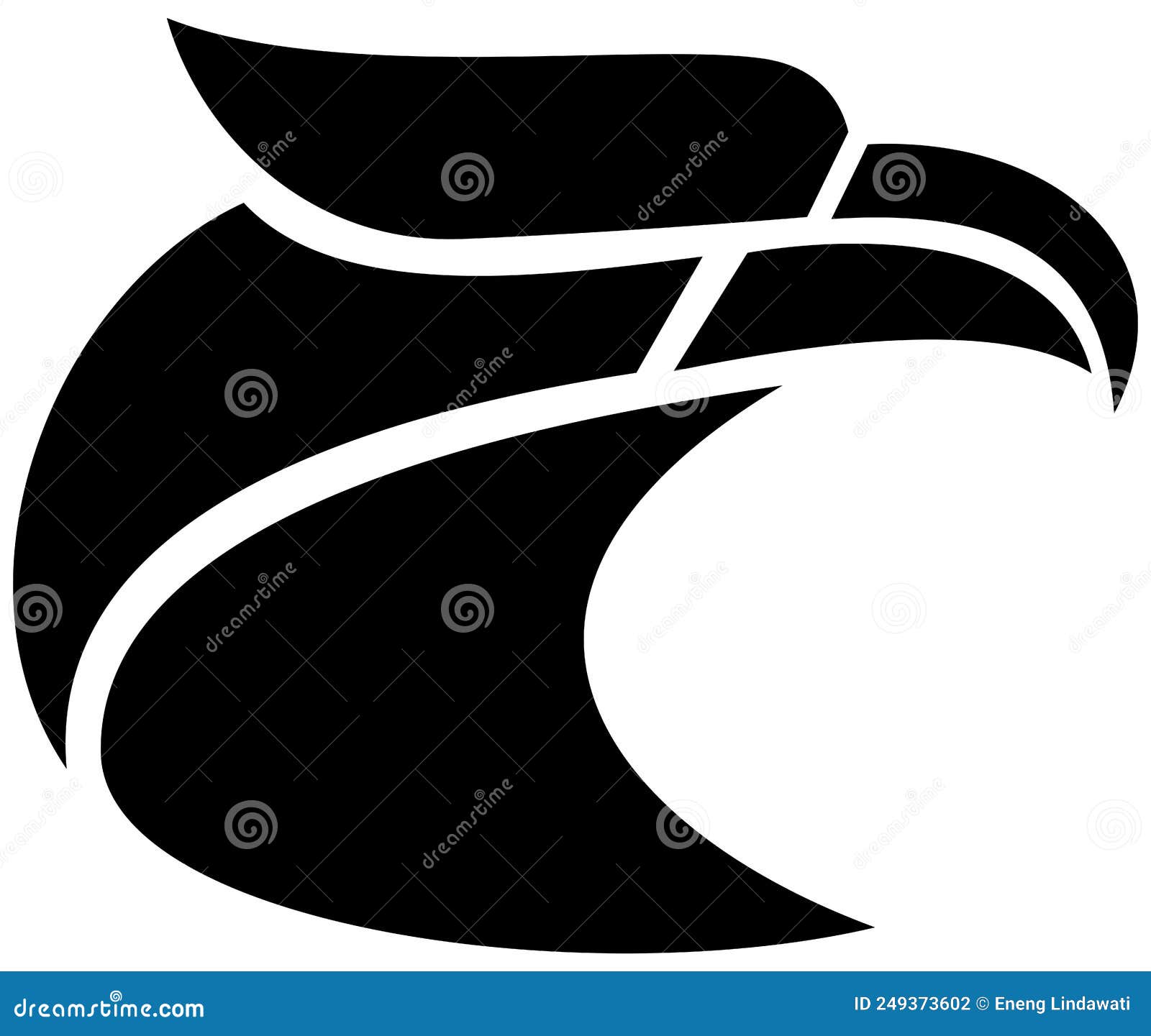 Head Eagle Abstract Black Logo Unique Stock Illustration - Illustration ...
