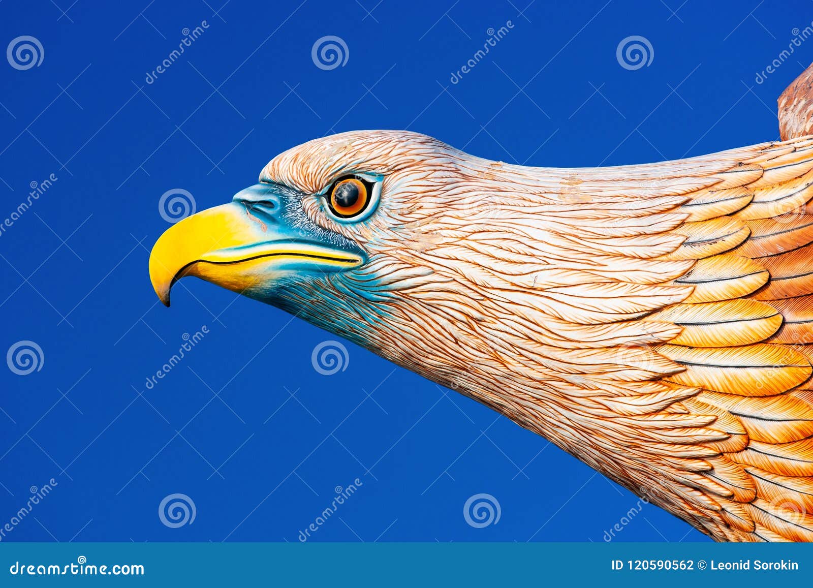 Head of Eagle Statue at Eagle Square Langkawi, Malaysia. Stock Photo ...