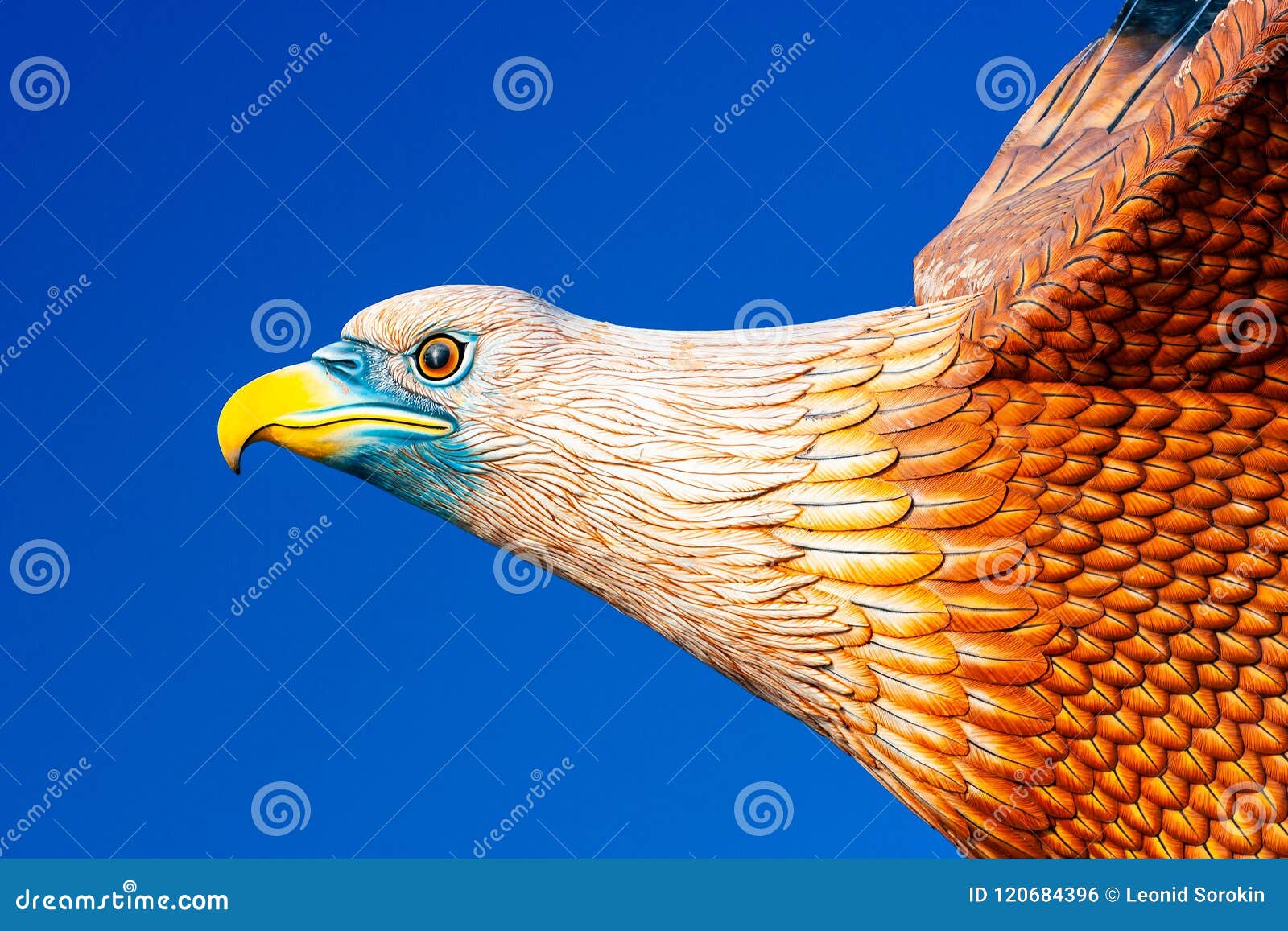Head of Eagle Statue at Eagle Square on Island Langkawi, Malaysia ...