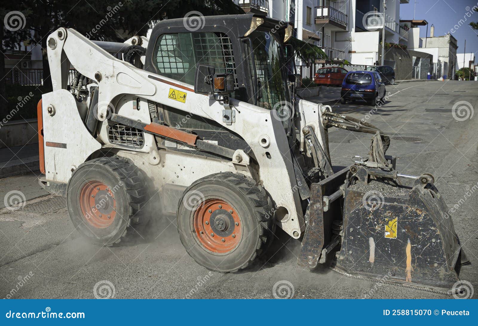 Head of Excavator is Drilling Road Stock Photo - Image of engineer ...