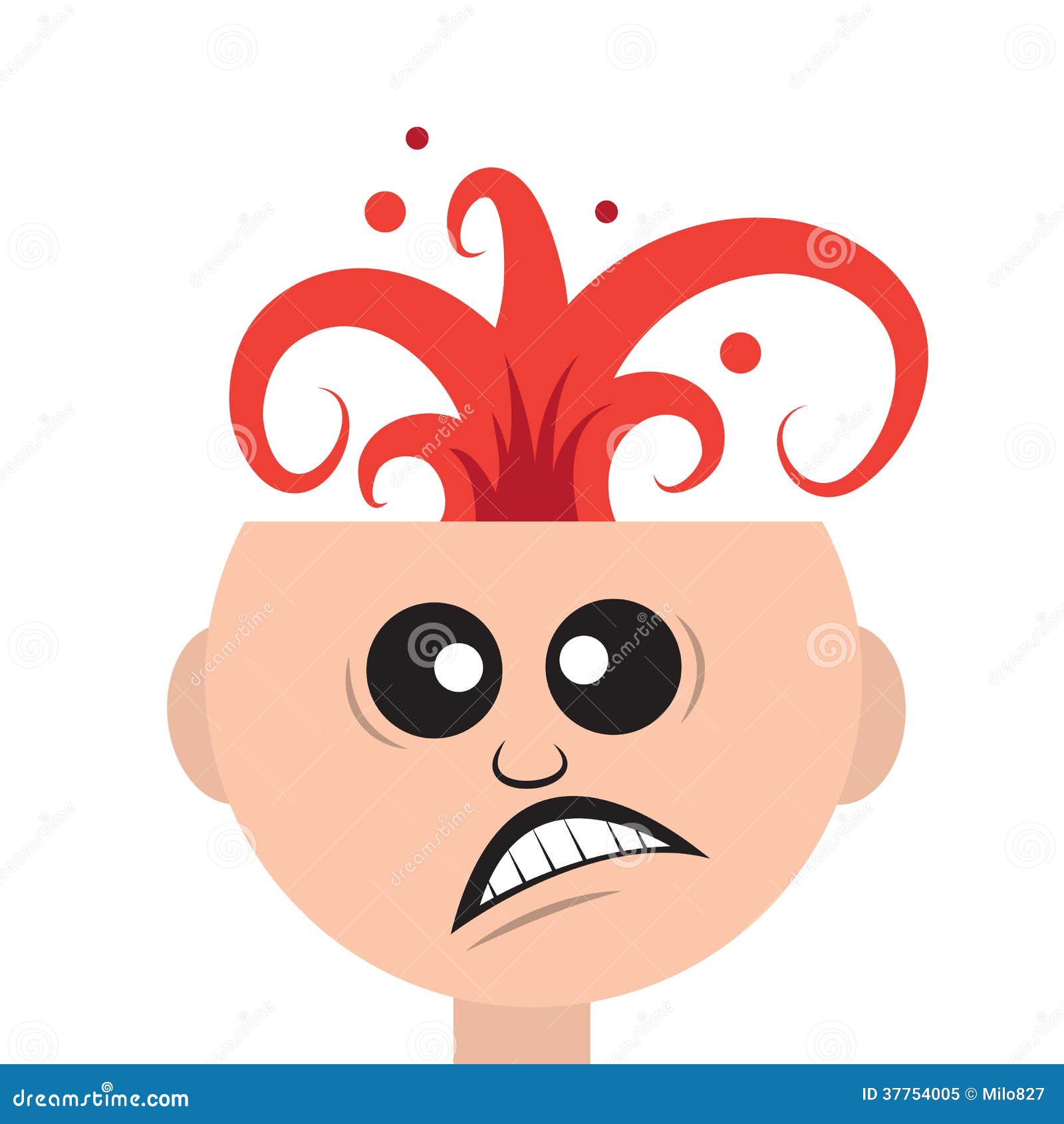 Head Explosion stock vector. Illustration of person, damage - 37754005