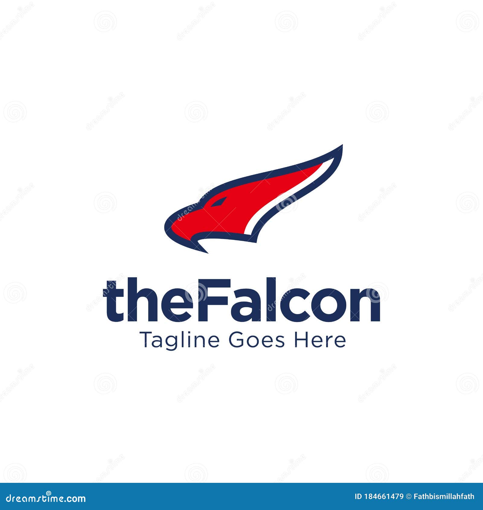 Head of Falcon, Eagle, Hawk Logo Design Vector Template Illustration ...