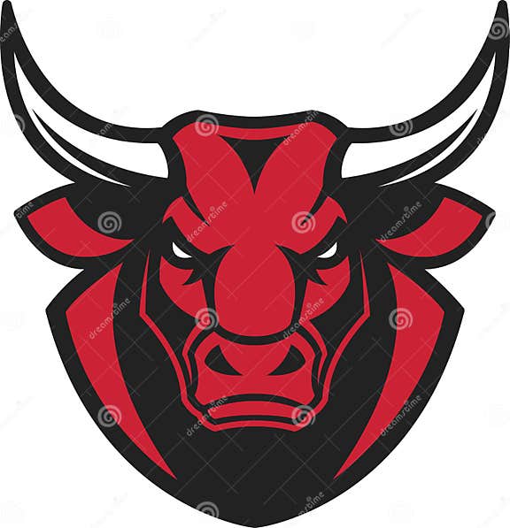 The Head of a Ferocious Bull Stock Vector - Illustration of anger ...