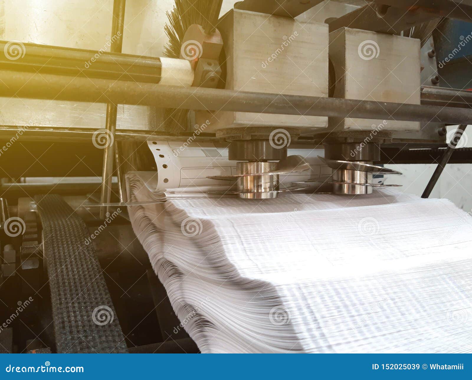 Head of Folding Machine in Computer Printing Form Machine Stock Image ...