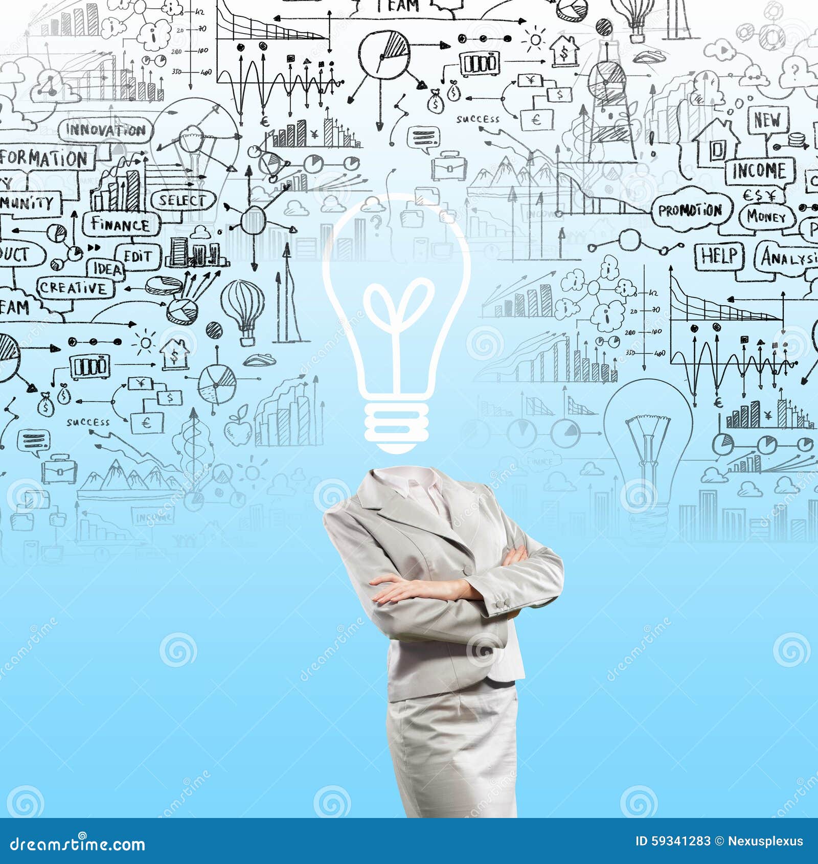 Head full of ideas stock image. Image of happy, power - 59341283